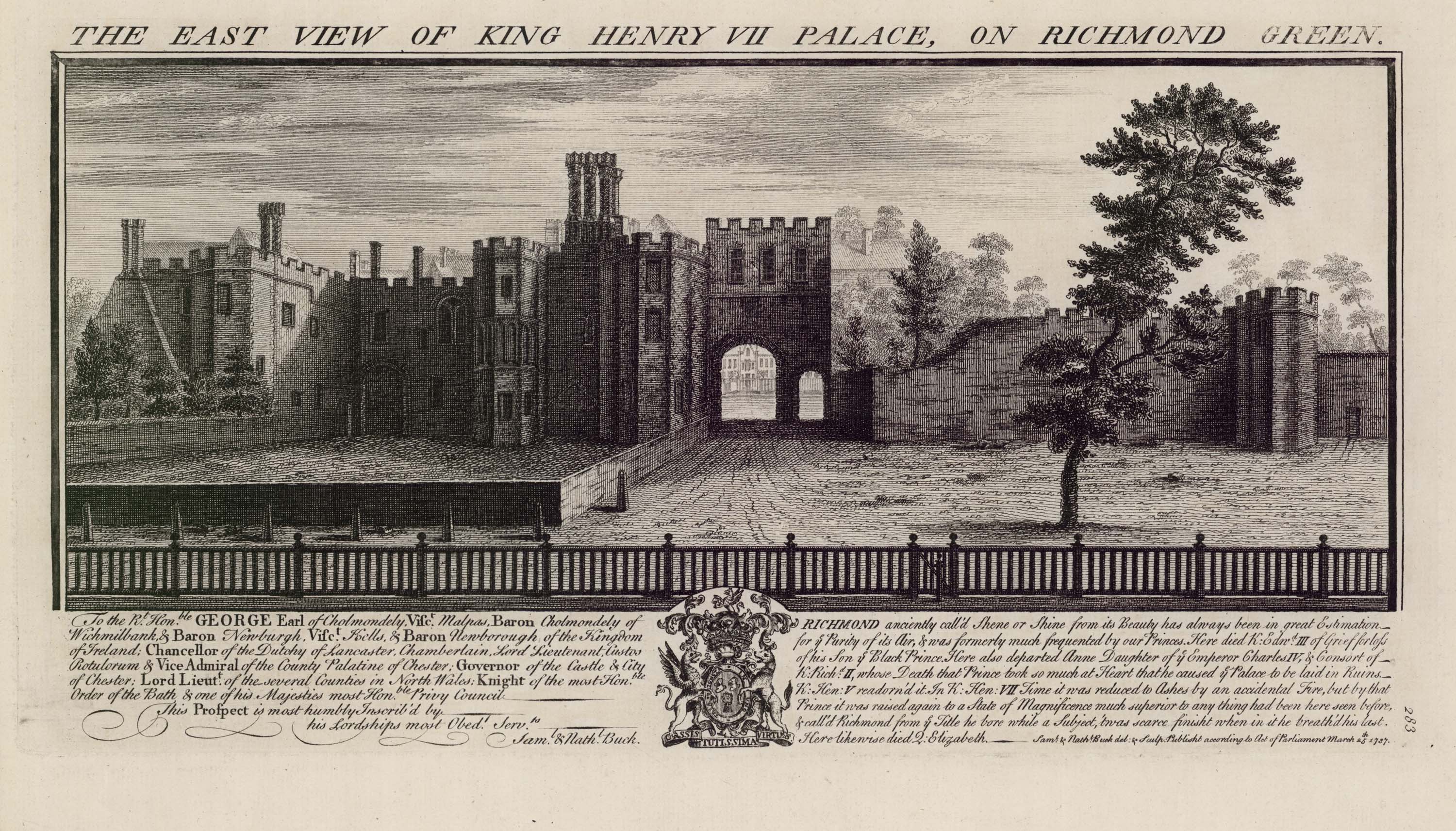 The East View of King Henry VII Palace on Richmond Green – Orleans ...
