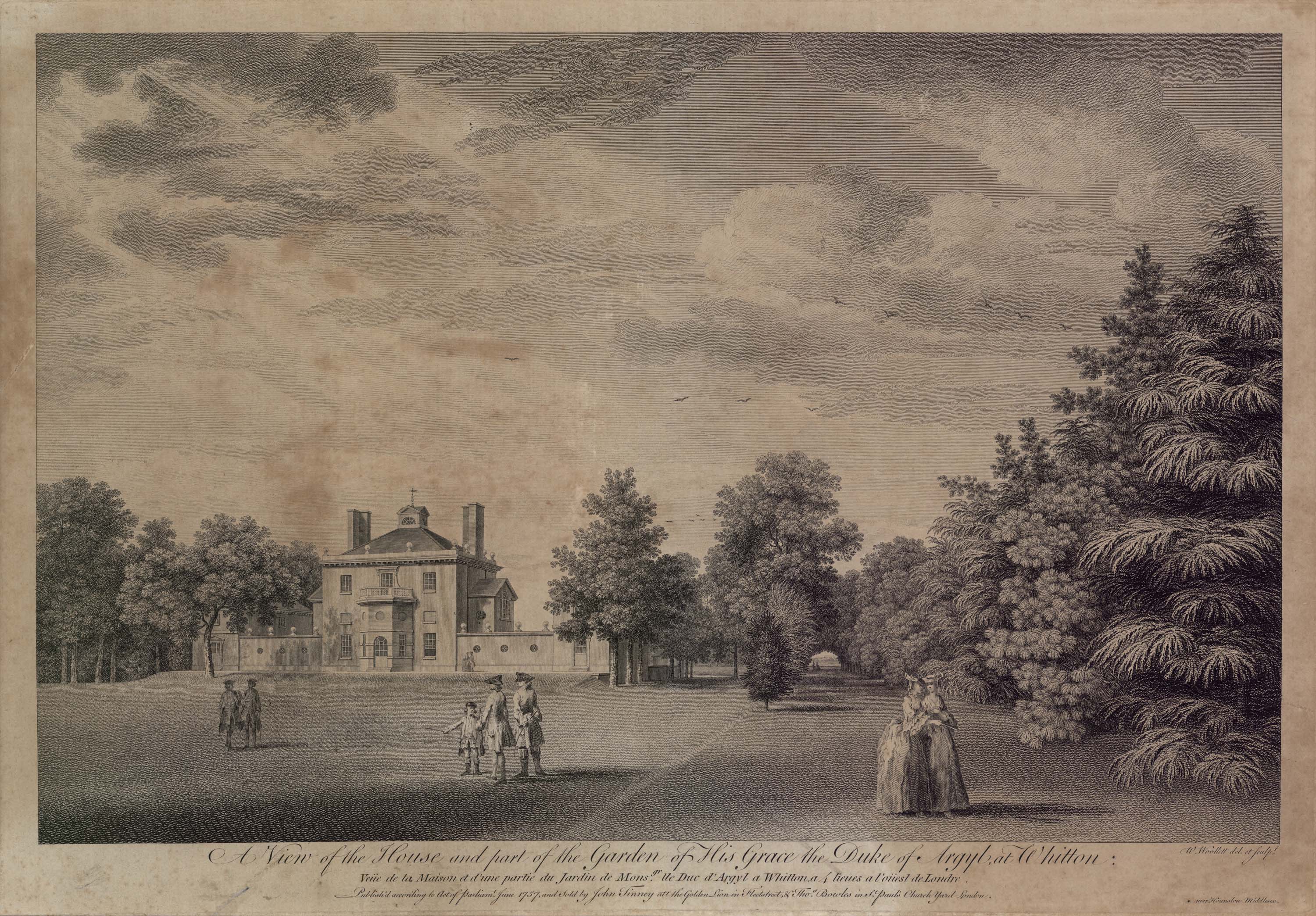 A View of the House and part of the Garden of His Grace the Duke of ...