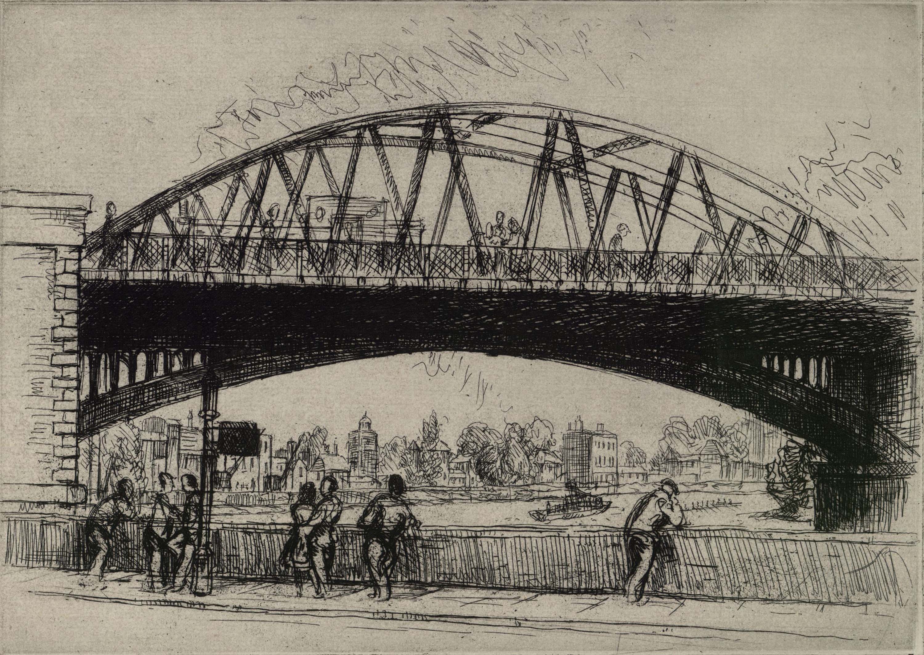 Barnes Railway Bridge Looking Towards Mortlake – Orleans House Gallery