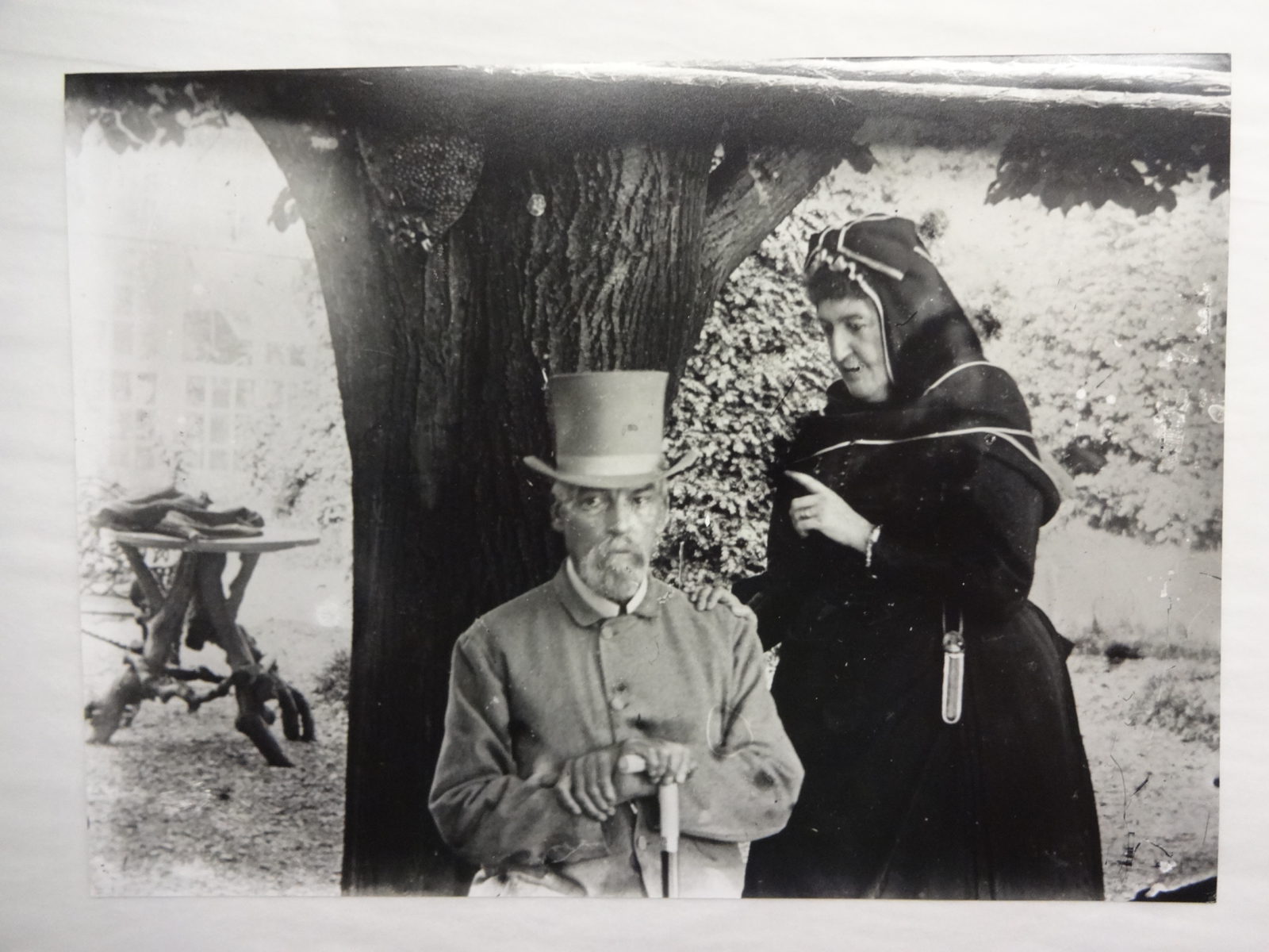 Sir Richard Burton and Lady Isabel Burton in their garden at Trieste ...